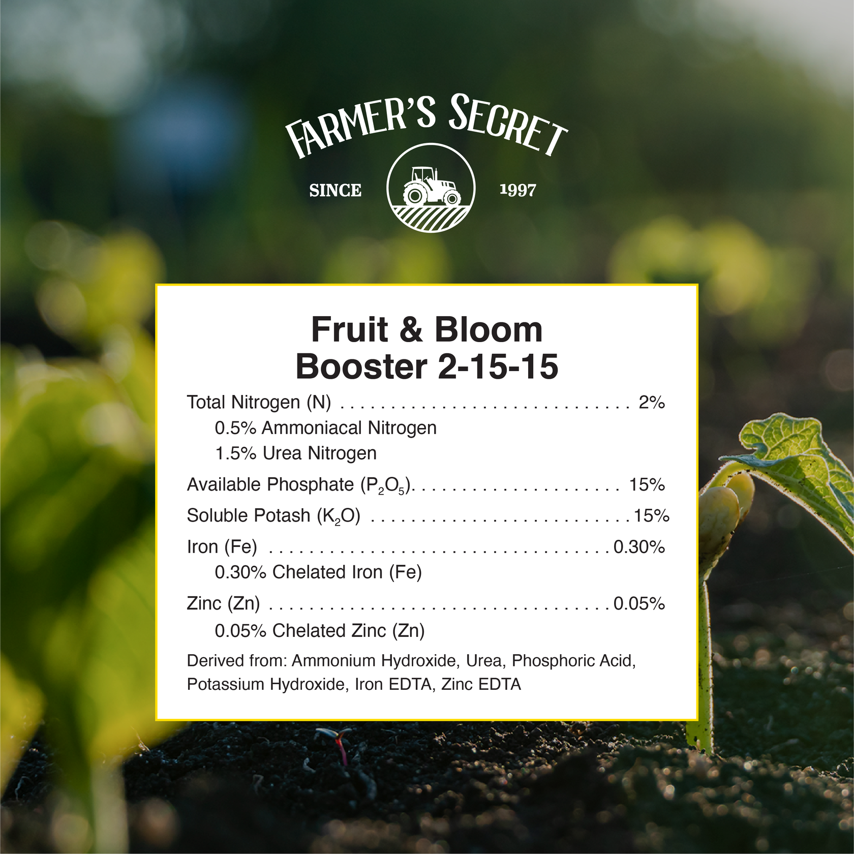 Farmer's Secret Fruit & Bloom Booster; Super Concentrated Fertilizer